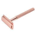 BIMZUC Double Edge Safety Razor Classic Brass Shaving Razor with Base ...