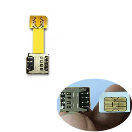 Powstro Hybrid Double Dual SIM Card Micro SD Adapter for Android ...