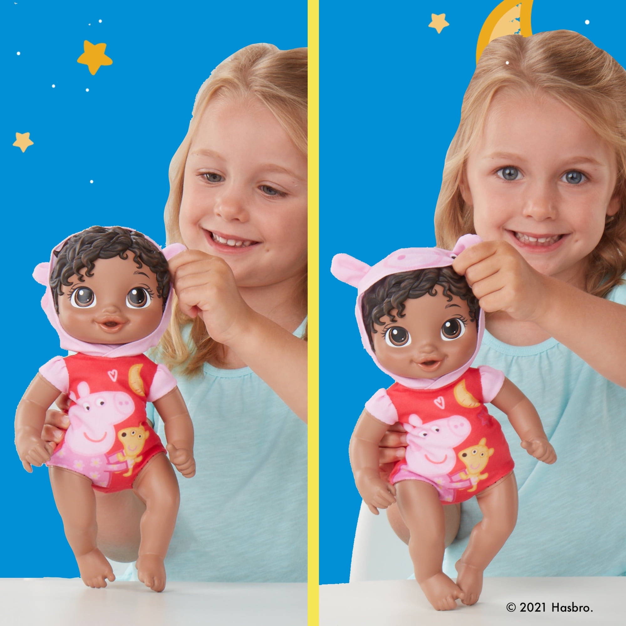 Baby Alive Goodnight Peppa Doll, Peppa Pig Toy, Black Hair, Walmart ...