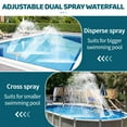 AMHOOEN Swimming Pool Waterfall Fountain - Dual Water Fun Sprinkler ...