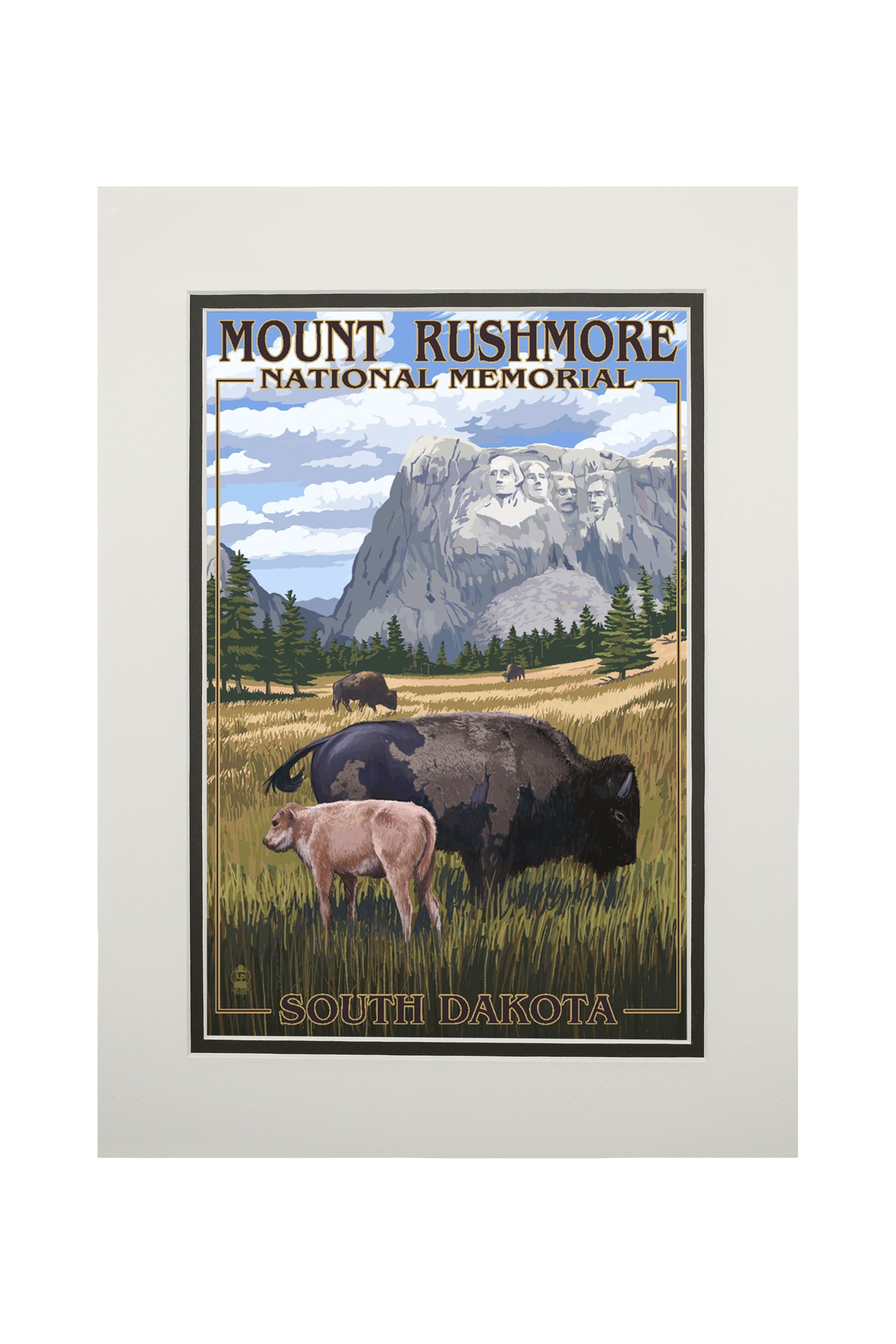 Mount Rushmore National Memorial, South Dakota, Bison Scene - Walmart.com