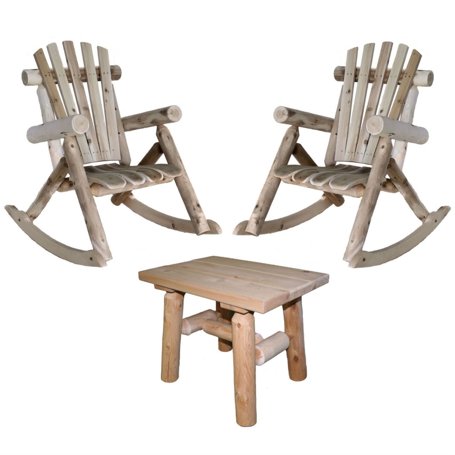 Lakeland Mills Patio Rocking Chair (Set of 2) with End Table - Walmart.com
