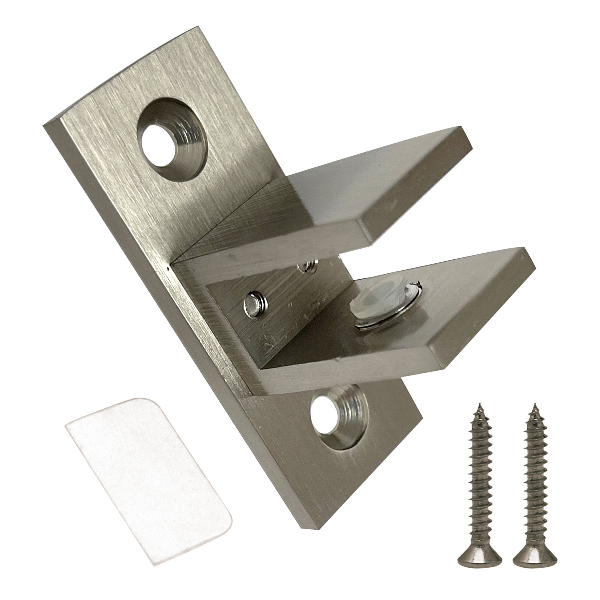 CRL EH47 Brushed Nickel Short Leg Set Screw Clamp for 1/4" to 5/16 ...