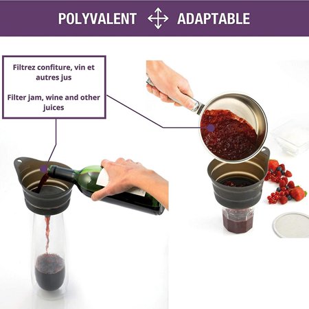 Red Wine Filter Collapsible Barware Silicone Brew Basket Strainer For ...