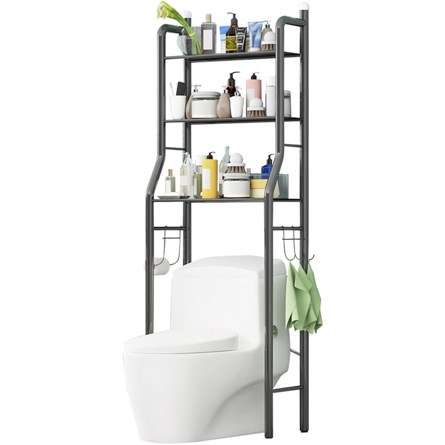 Otufan Over the Toilet Rack 3-Tier Metal Bathroom Space Saver Over the ...