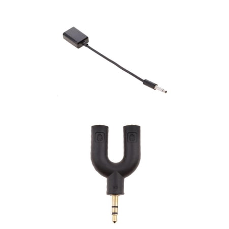 Universal 3.5mm Double Jack Splitter And 3.5mm To USB 2.0 Charging Cord ...
