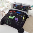 Flymme Gamer Comforter Sets for Teen Boys ,5 Pieces Bed in a Bag Queen ...