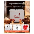 Automatic Chicken Feeder, 85 lbs Capacity, 6 Port No-Waste Poultry ...