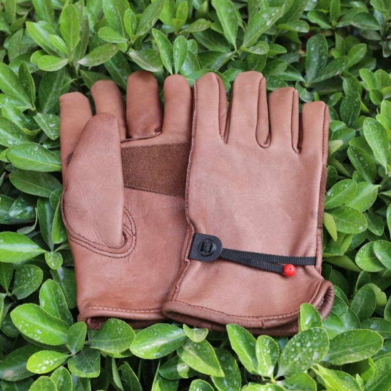 Leather Utility Gloves Featuring Stitched Finger Seams, Added Working ...