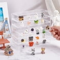 6 Grids Transparent Acrylic Minifigures Display Case with Detachable ...