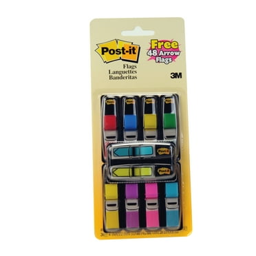 Post-it Portable Flags, 1 in. Wide, Assorted Colors, 2 Dispensers ...