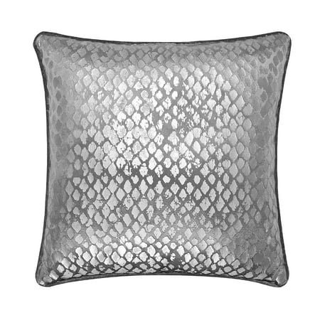 Mainstays Silver Distressed Foil Metallic Throw Pillow - Walmart.com