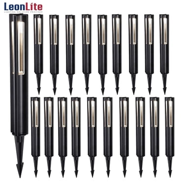 LEONLITE 18 Pack LED Landscape Pathway Light, 12-24V Low Voltage Side ...