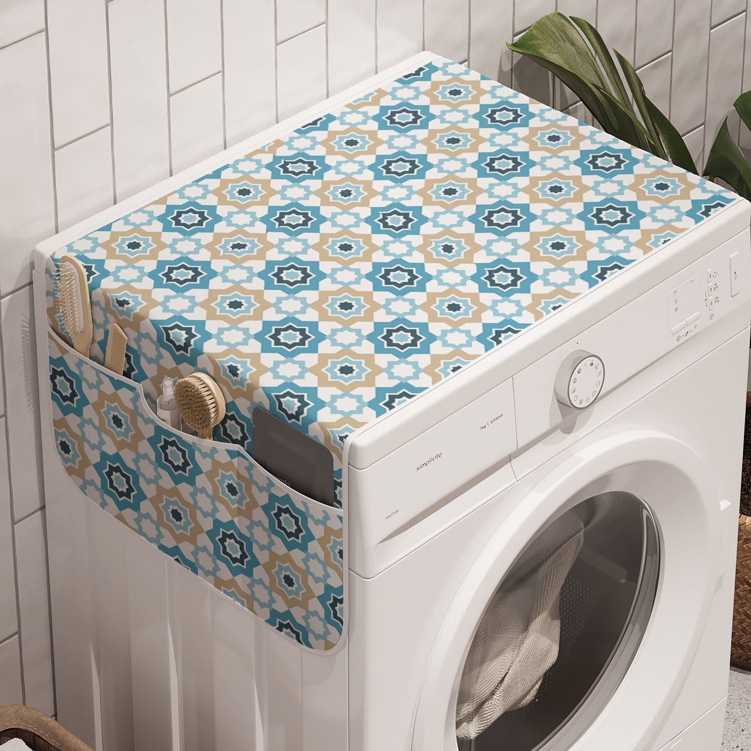 Moroccan Washing Machine Organizer, Style Traditional Star Shape Motifs ...
