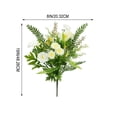 Artificial White Gardenia Bouquet, 19 Inch Flower Arrangement with ...