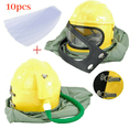 Safety Sandblast Helmet Sandblaster Sandblasting Hood Protector Gear+10 ...
