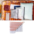 9Pcs Zippered File Bag Assorted Size Storage Pouches Water PVC File ...