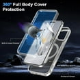 SHIQI-for iPhone 15 Full Body Shockproof Case with Magnetic Invisible ...
