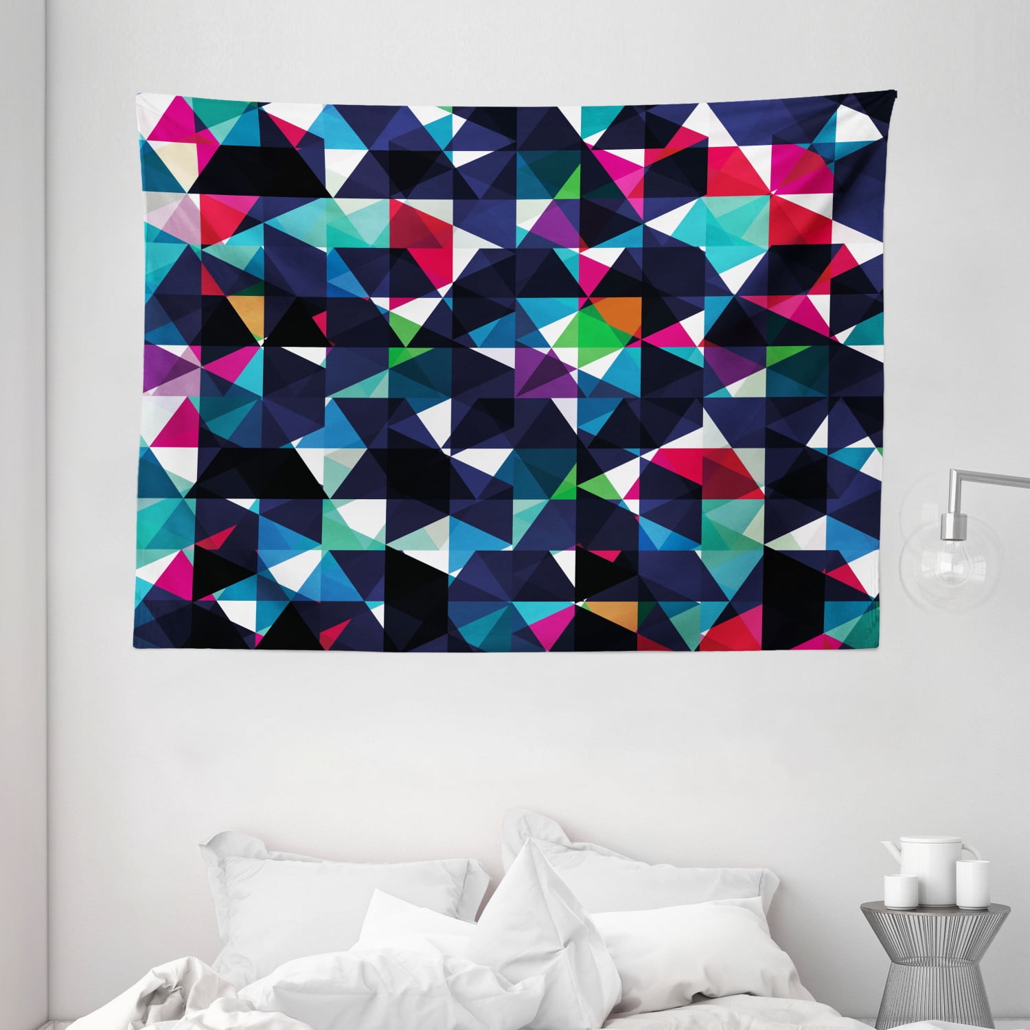 Geometric Tapestry, Retro Pattern with Colorful Mosaic Modern Optical ...
