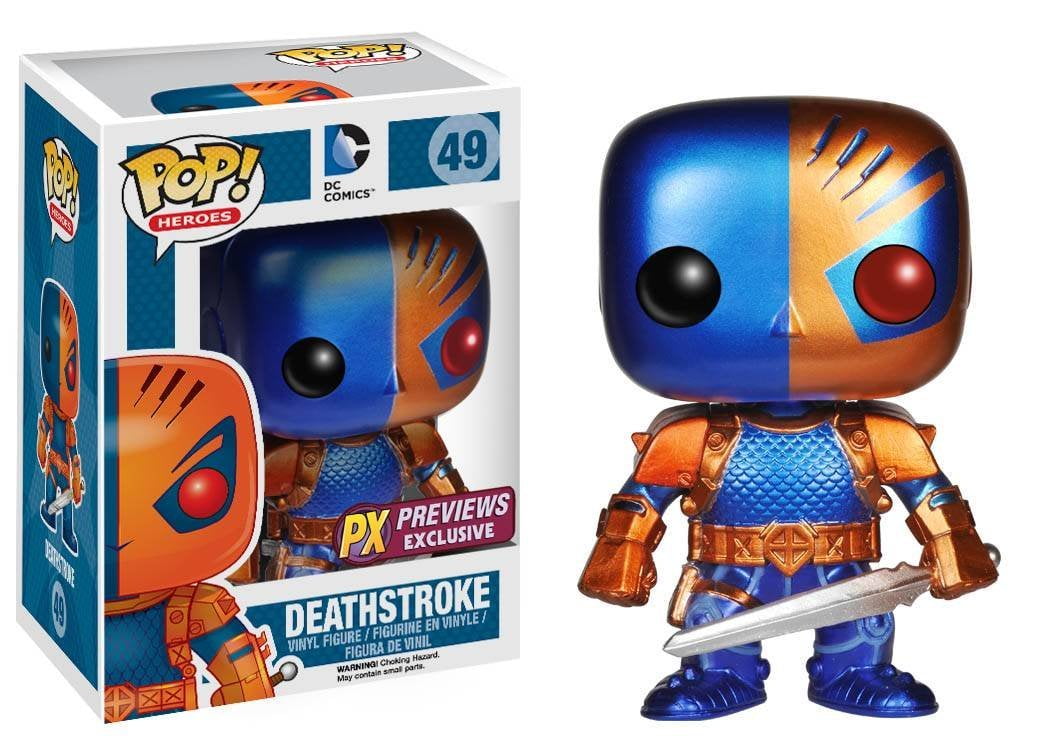 DC Comics Funko POP Vinyl Figure: Deathstroke (Metallic Previews ...