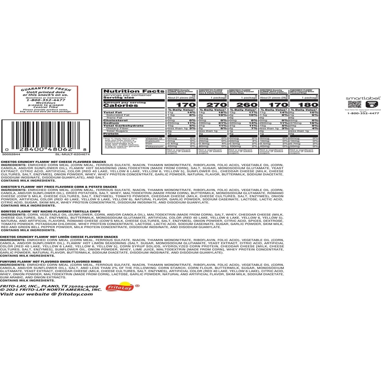 30 Pack of Frito-Lay Flamin Hot Mix in Nepal at NPR 6318, Rating: 4.8
