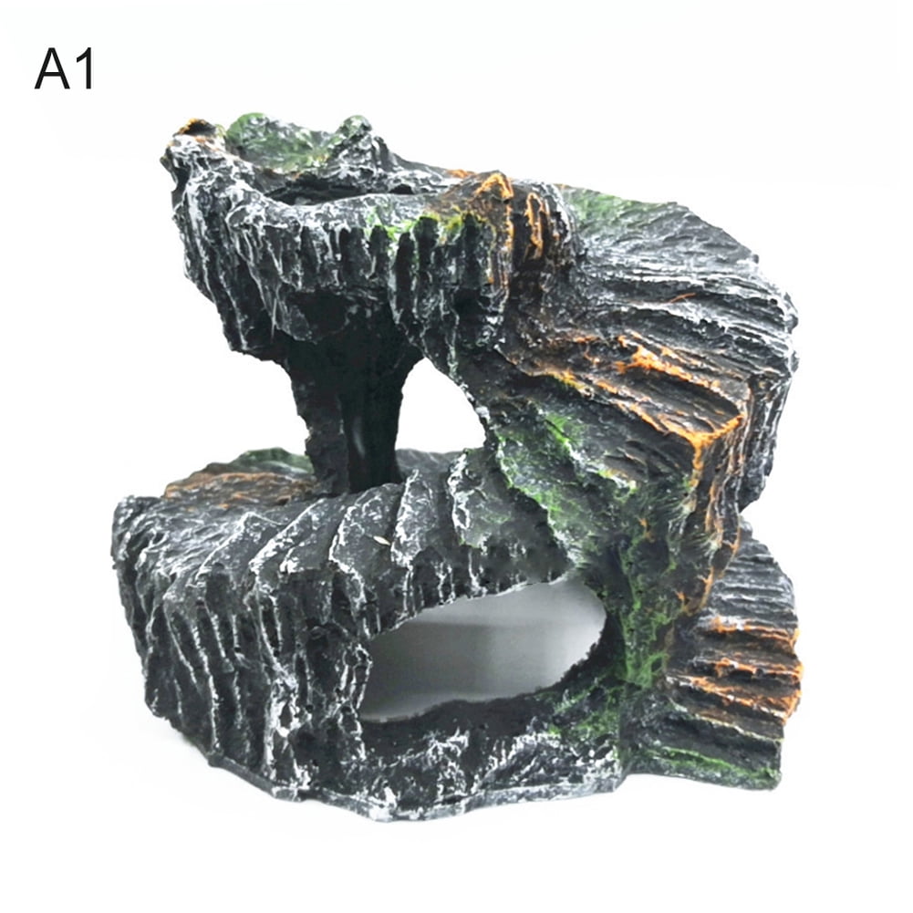 Wirlsweal Resin Turtle Step Climbing Terrace Island Reptile Hide Point ...