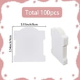 100Pcs Blank Paper Hair Clip Display Cards Rectangle White 9x8x0.03cm ...