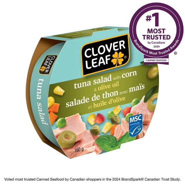 Clover Leaf Tuna Salad with Corn & Olive Oil, Tuna Salad Corn & OO 160g ...