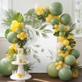 4 Ft Arch Backdrop Cover, Sage Green Flower Decorative Wedding Arch ...