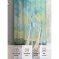 Blue Nautical Semi Sheer Curtains 84 Inch Length 2 Panels Set, Modern ...