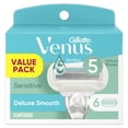 Venus Deluxe Smooth Sensitive Women's Razor Blade Refills, 6 Count ...