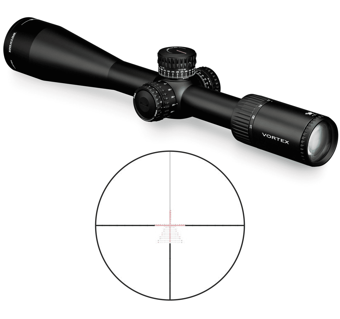 Buy Vortex Optics Viper PST Gen II 5-25X50 FFP Riflescope EBR-7C (MRAD ...
