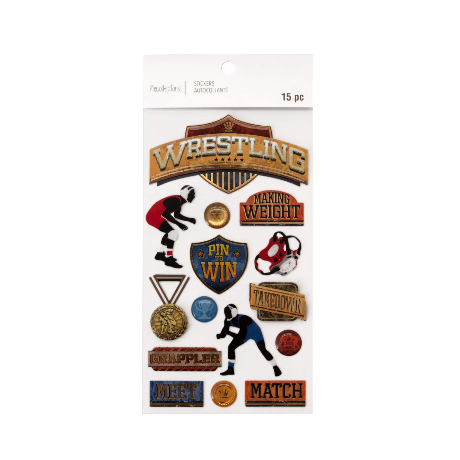 12 Pack: Wrestling Stickers by Recollections™ - Walmart.com