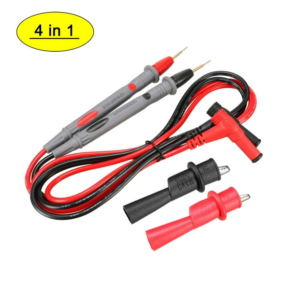 Uxcell 1000V 20A Banana Plug Digital Multimeter Probe Test Leads 4 in 1 ...