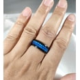 Couple Rings Matching Rings 1CT Blue CZ Women's Wedding Ring Wedding ...