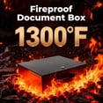 Fireproof Document Box, Fire Resistant Safe Box with Key Lock for ...
