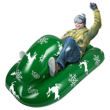 Slippery Racer Downhill Xtreme Toboggan Heavy-Duty Plastic Snow Sled ...