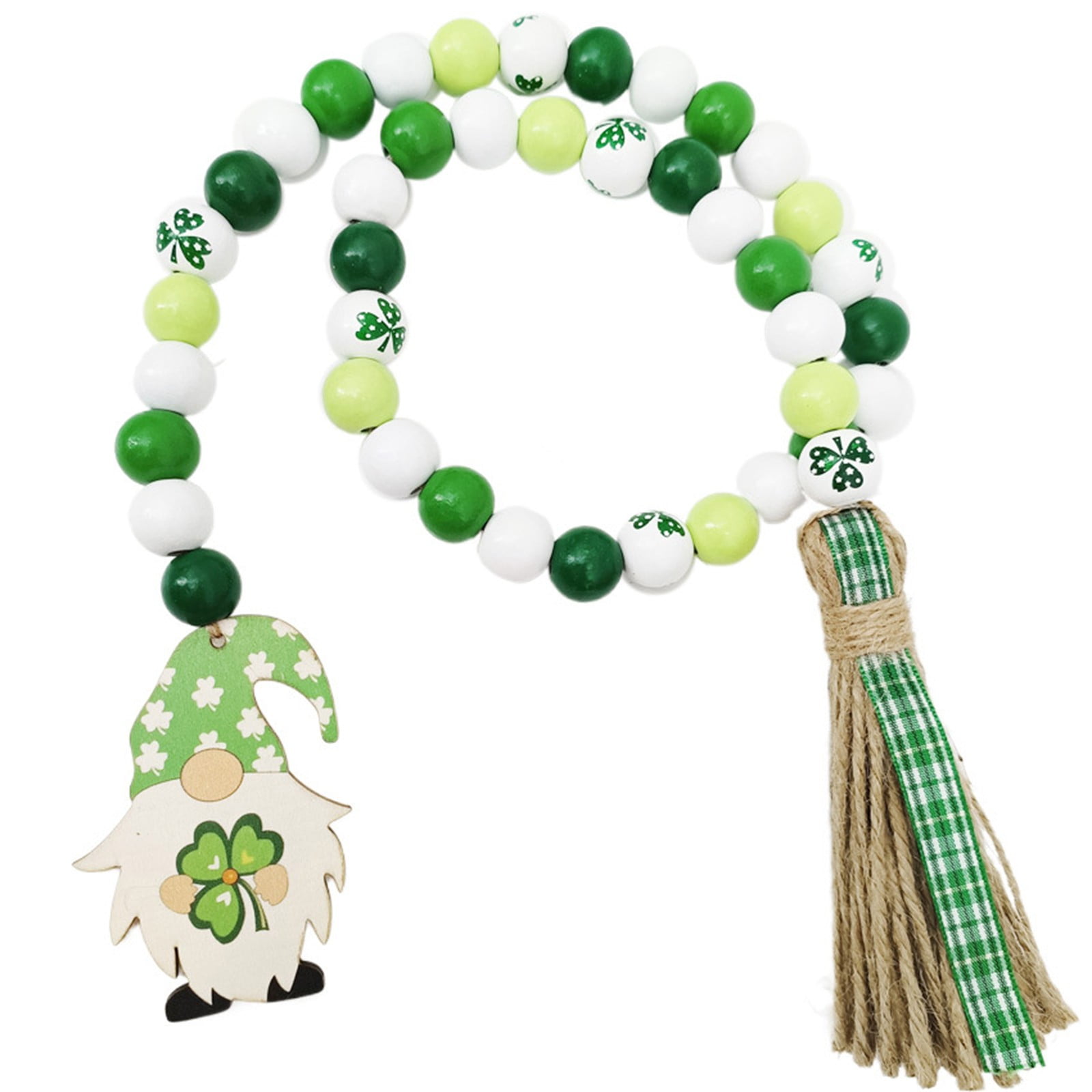 SEMIMAY Irish Festival Wood Beads St. 's Day Tassel Beads Pendant Party ...