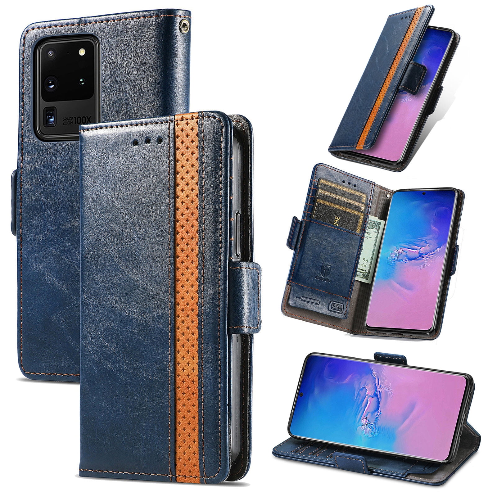 Case for Samsung Galaxy S20 Ultra 5G Cover Leather Wallet Folio Case ...