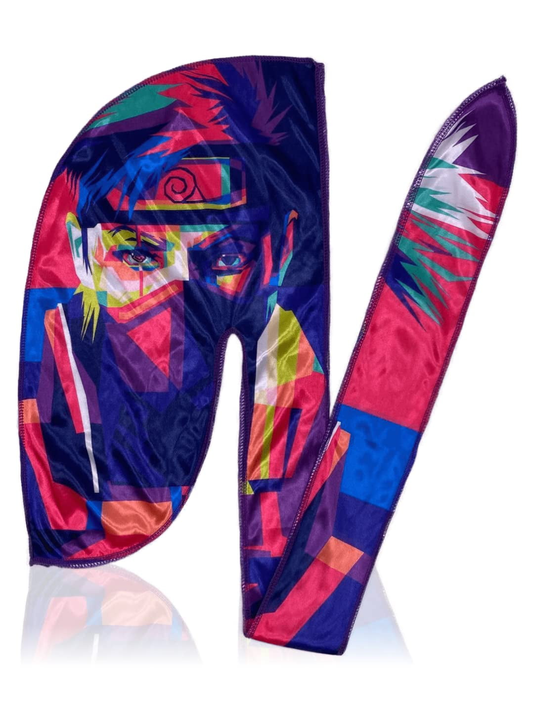 Art Silky Pattern Anime Durag Waves with Long Tails and Quadruple ...
