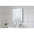 Helios 30in x 36in Hardwired LED mirror with touch sensor and color ...