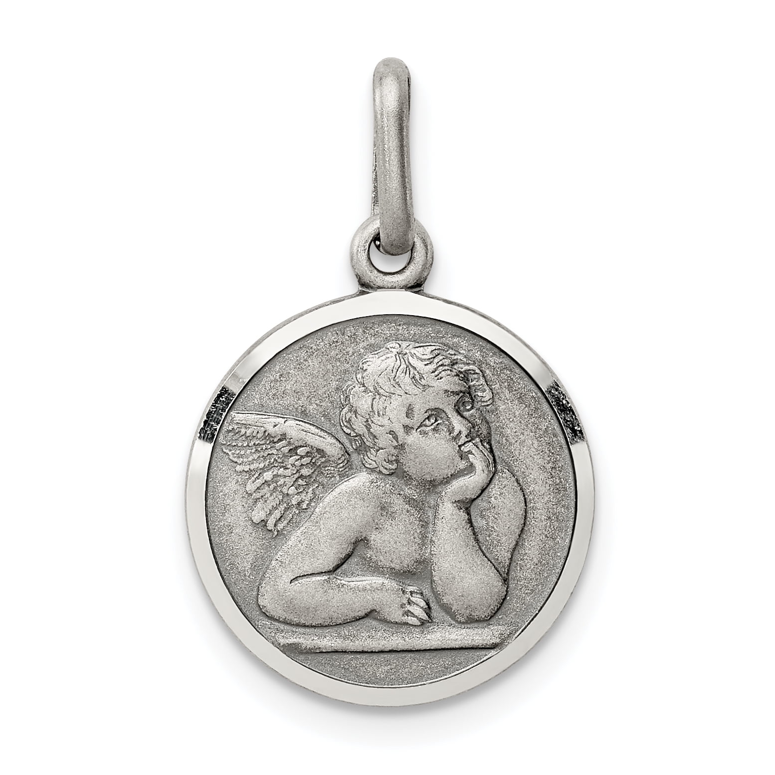 925 Sterling Silver Raphael Angel Charm Necklace Pendant Religious ...