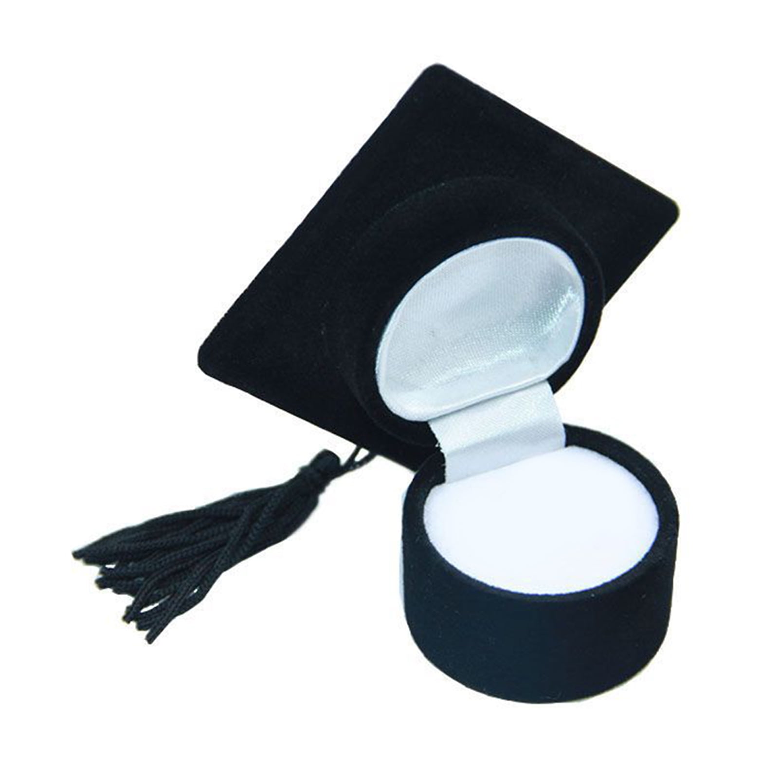 Graduation Cap Shaped Creative Badge Storage Ring Earring Box Organizer ...