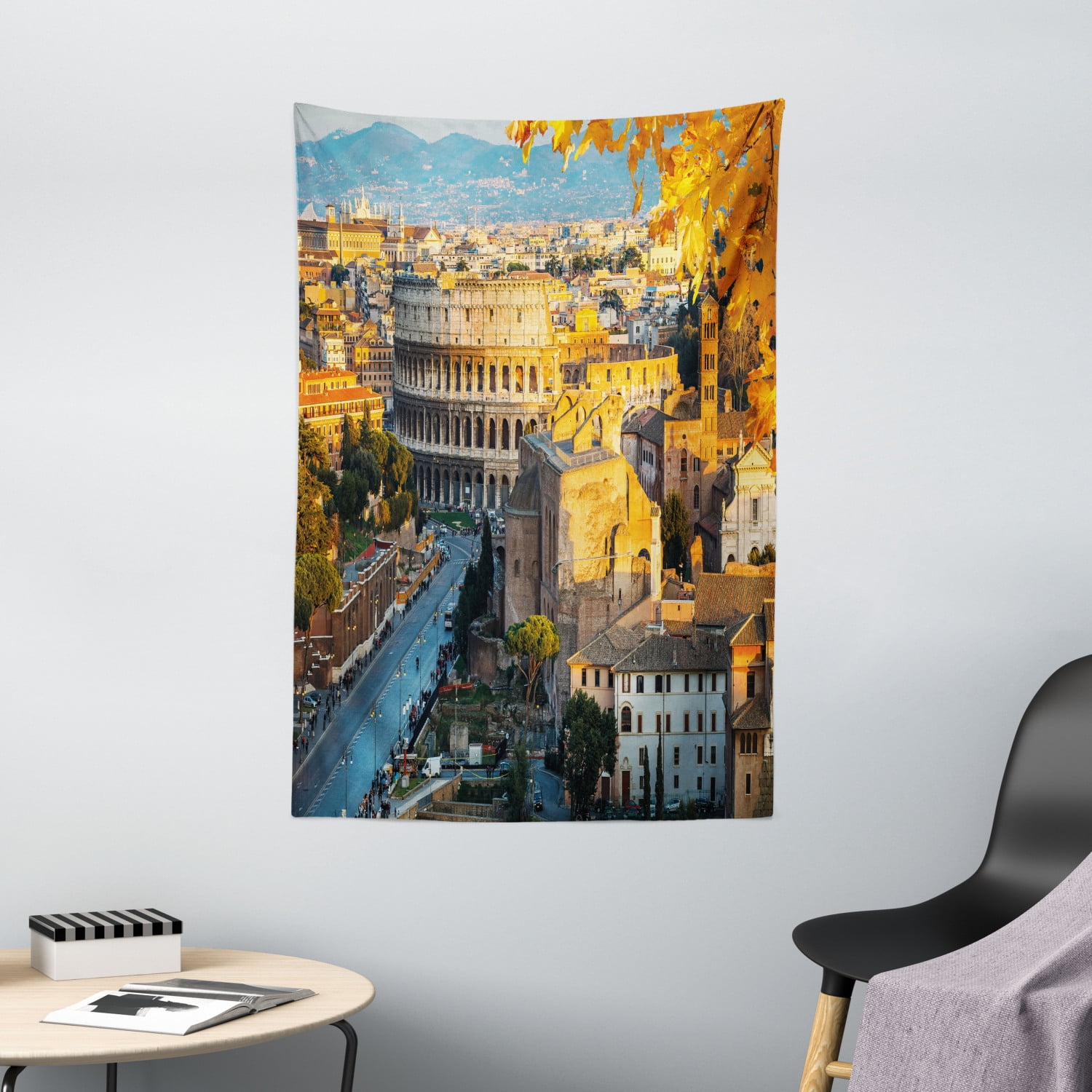 Italy Tapestry, Colosseum in Rome Amphitheater Ancient Historical ...