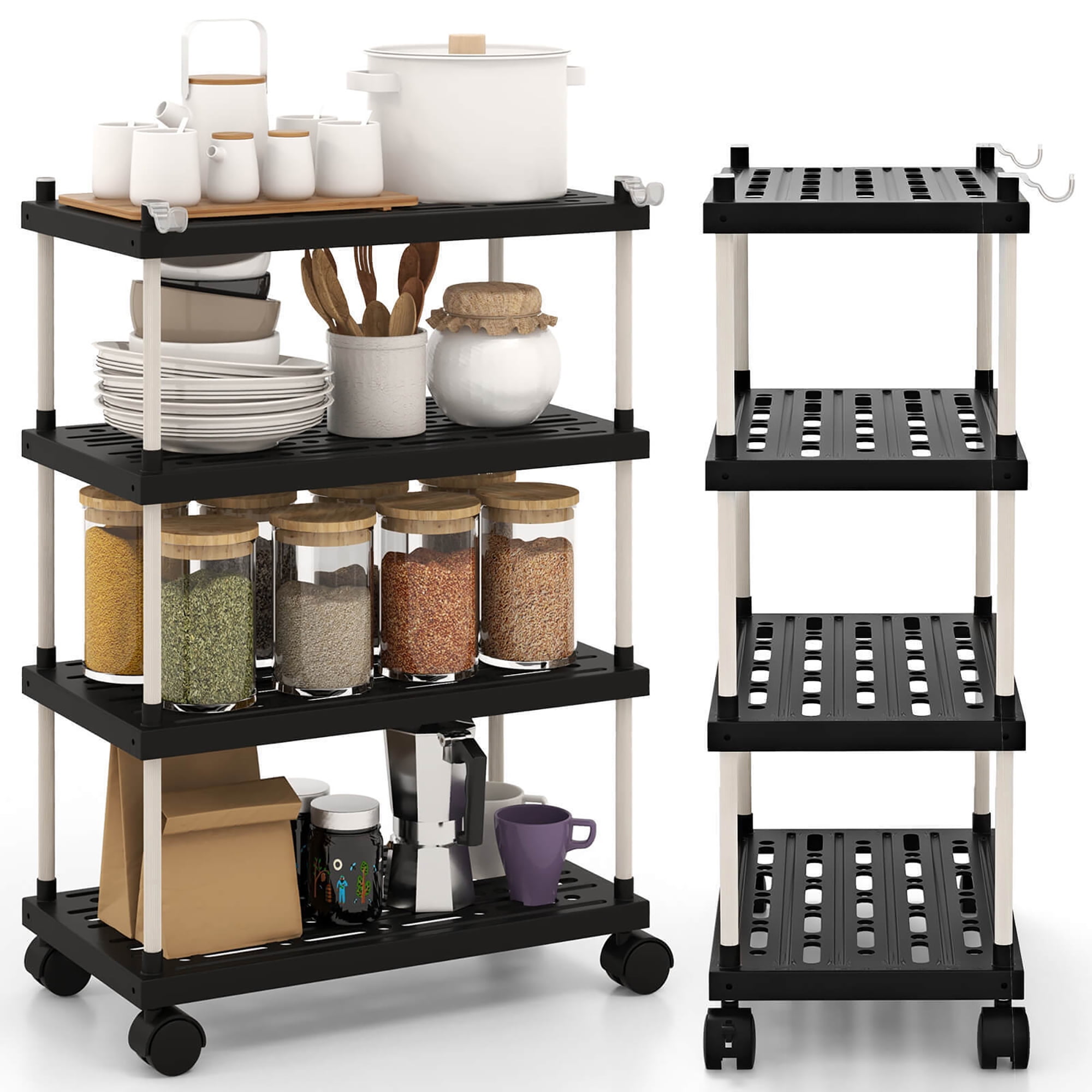 Click here for Gymax 4-Tier Slim Storage Cart Kitchen Organizer U... prices