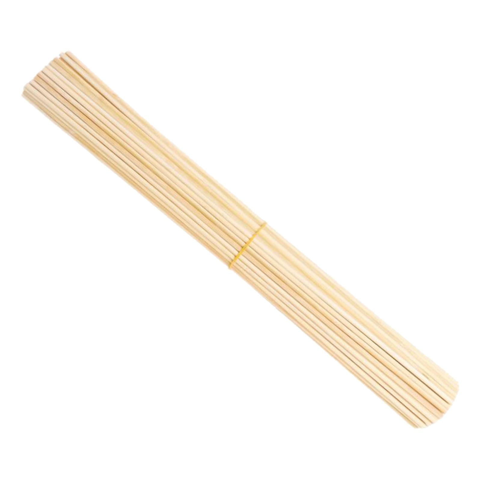 Unfinished Bamboo Sticks Round Stick Smooth Arts Dowel Rods for Craft ...