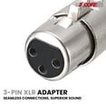 5Core XLR Connector Male Female to 1/4 Audio Jack 3 Pin Secure Mic Plug ...