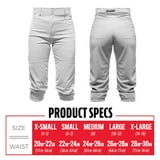 Franklin Sports Youth Baseball Pants Small White Durable Elastic ...