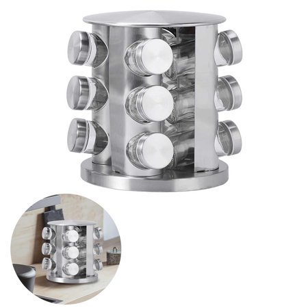 Spice Rack Round Stainless Steel Spice Rack Revolving Spice Organizer ...