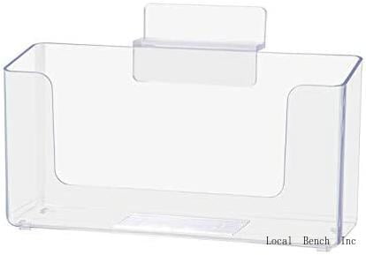 5" W Postcard Holder Pocket Literature Peg Board Mount Printed Material ...